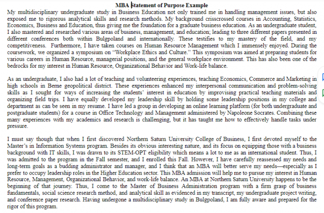 10 MBA Personal Statement Examples: How To Write An Application Essay ...