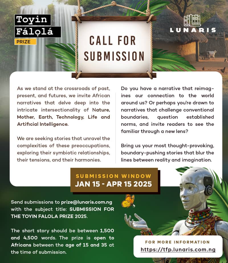 The Toyin Falola Prize 2025/ How to Submit - Creative Writing News