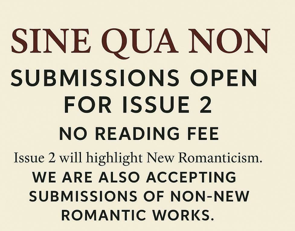 Sine Qua Non - Submissions Open (Cash Prizes) - Creative Writing News
